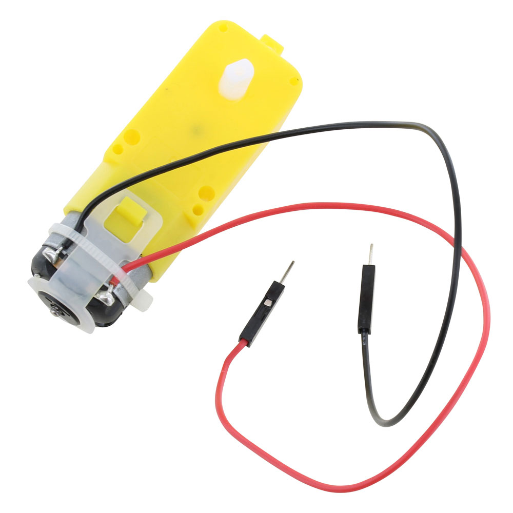 Geared DC Motor with Cable - Arduino DIY - Dual Shaft 200RPM | xUmp