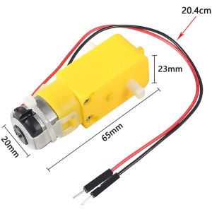 Geared DC Motor with Cable - Arduino DIY - Dual Shaft 200RPM | xUmp